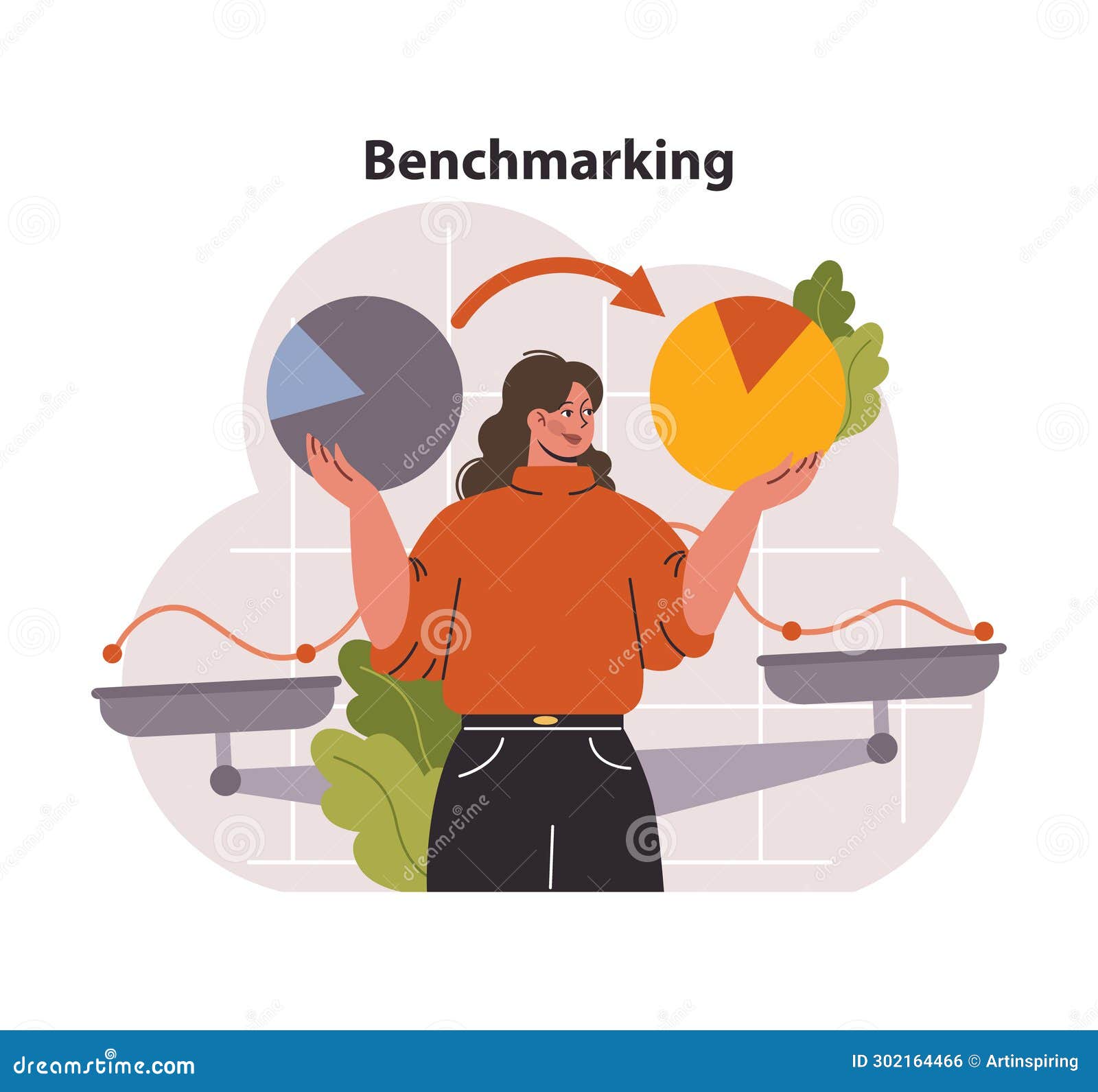 Benchmarking Concept. Flat Vector Illustration Stock Vector ...
