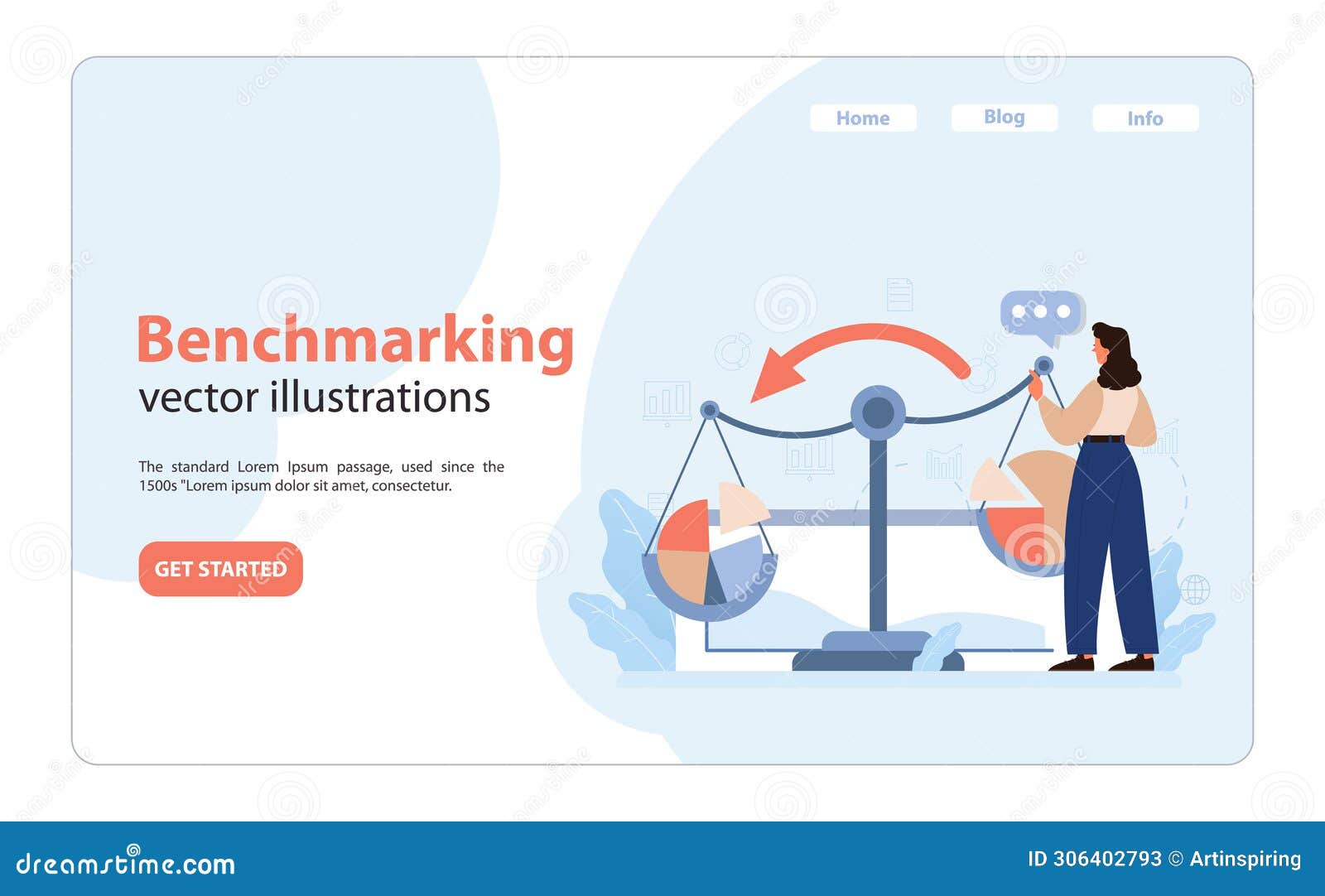 Benchmarking Concept. Flat Vector Illustration Stock Vector ...