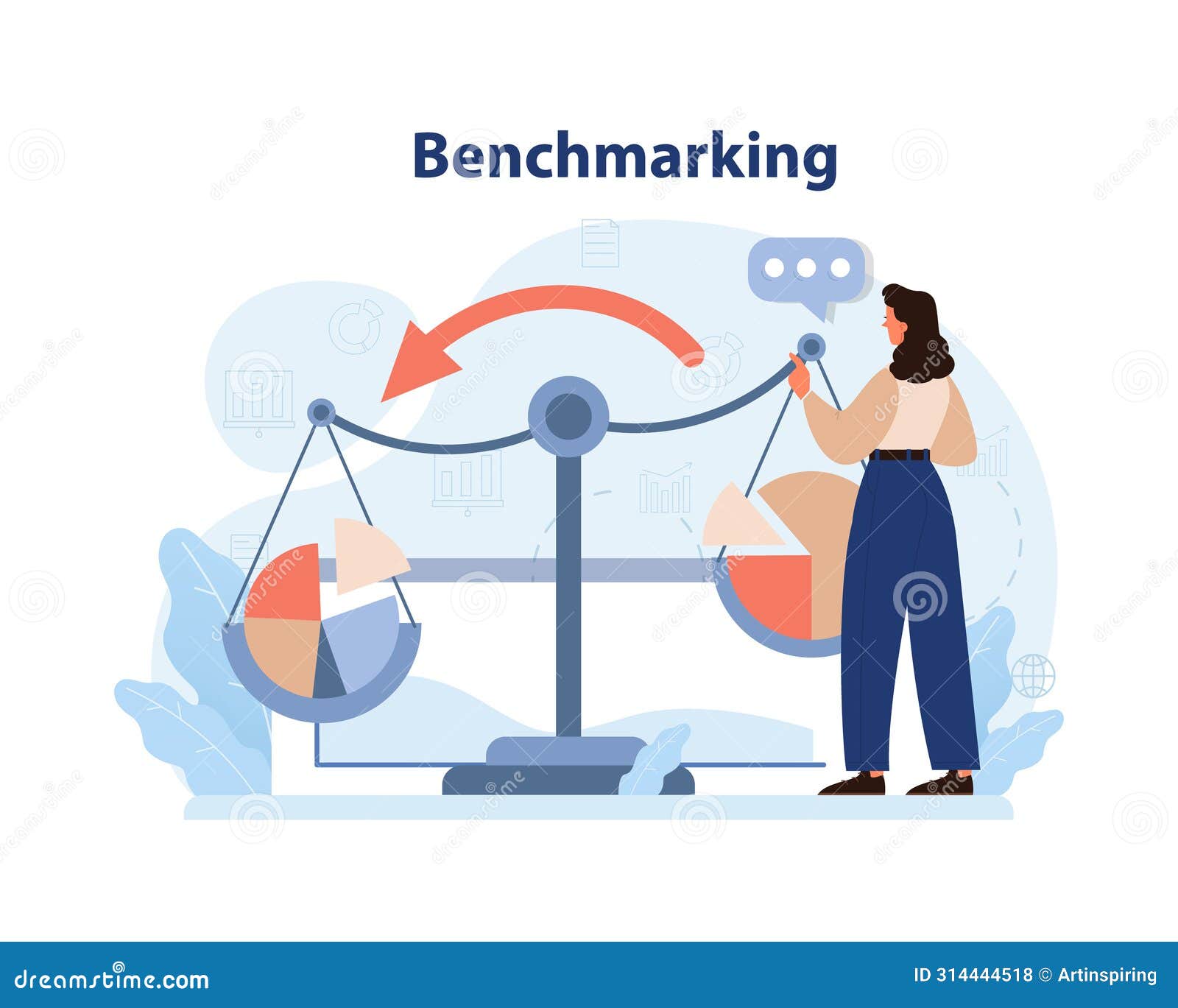 Benchmarking Concept. Flat Vector Illustration Stock Vector ...