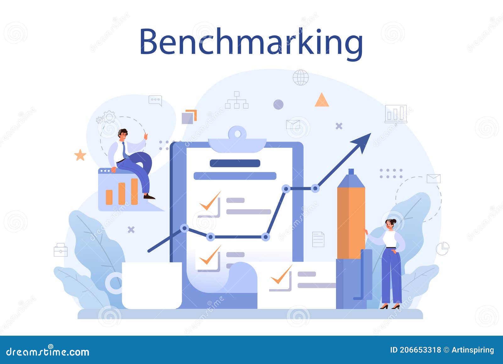 Benchmarking Concept. Idea of Business Development and Improvement ...