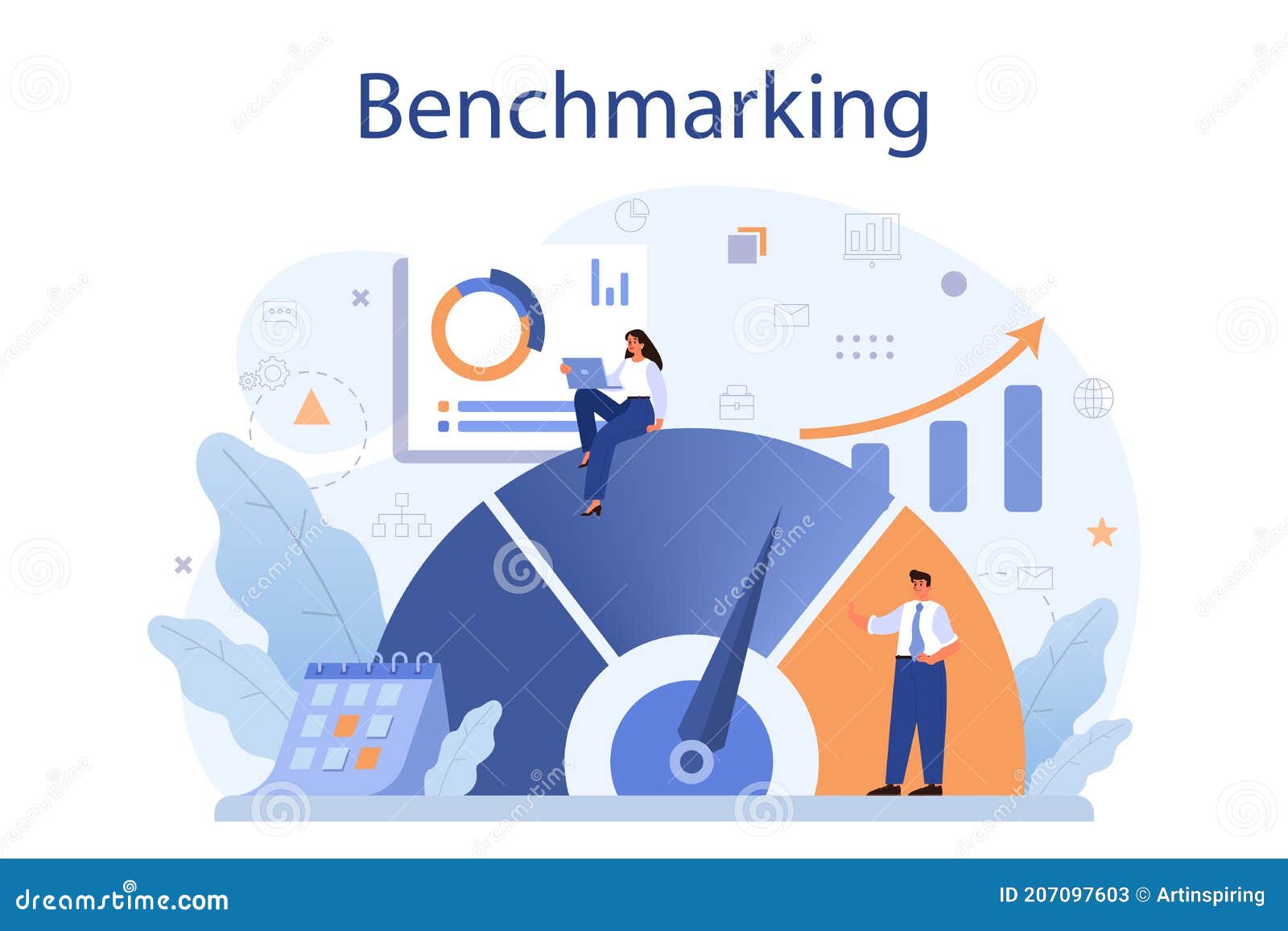 Benchmarking Concept. Idea of Business Development and Improvement ...