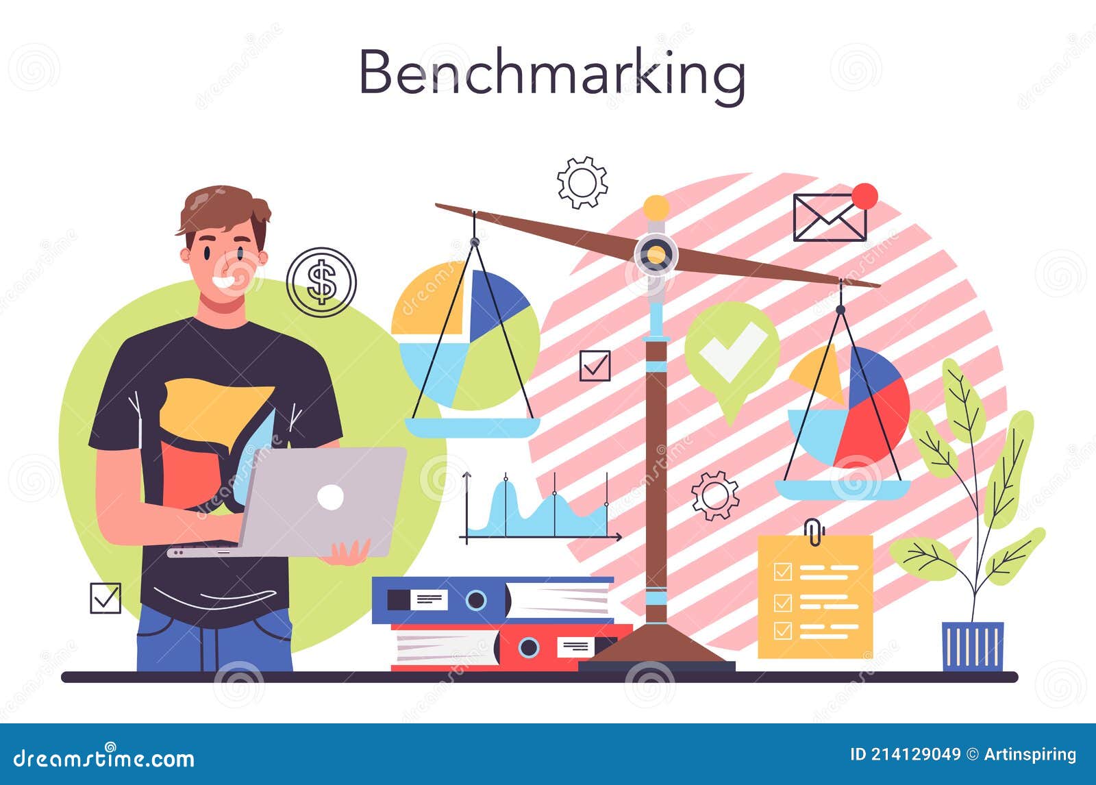 Benchmarking Concept. Idea of Business Development and Improvement ...