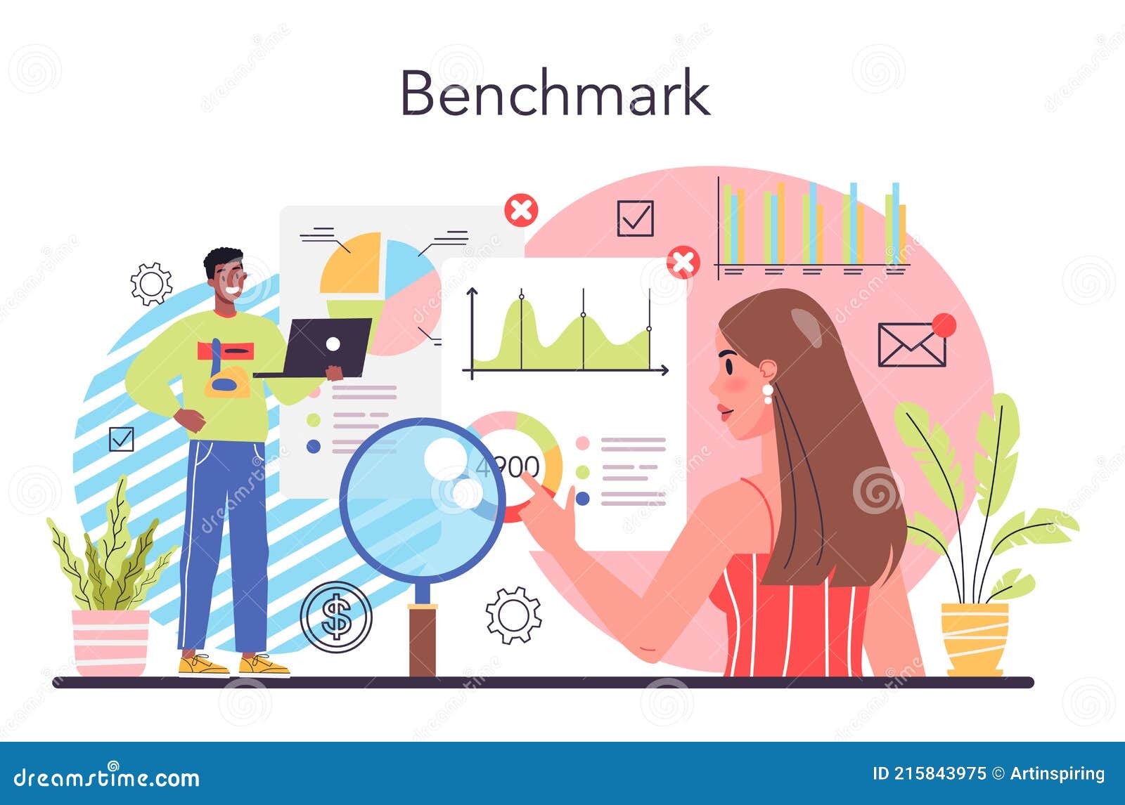 Benchmarking Concept. Idea of Business Development and Improvement ...