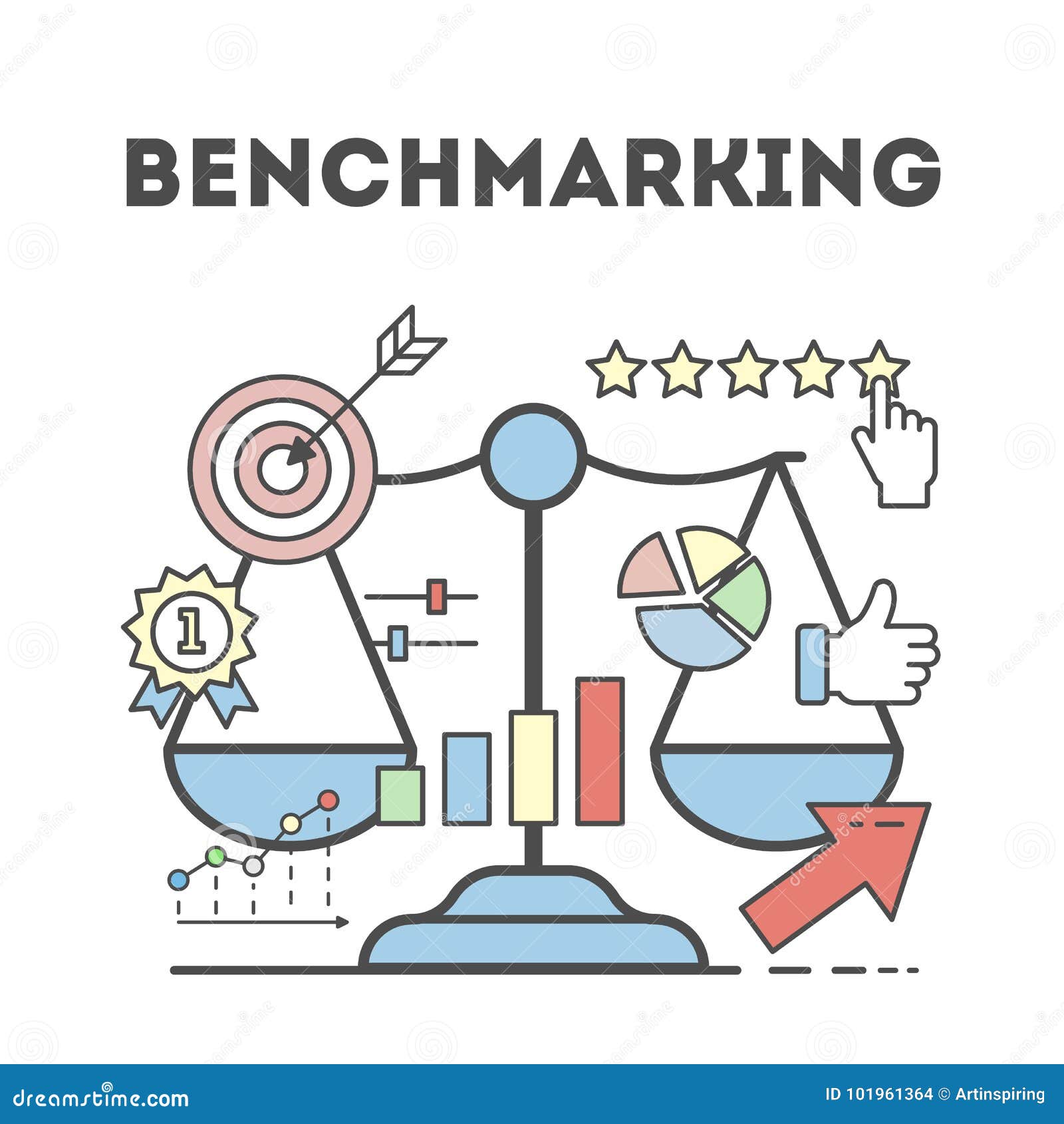 Benchmarking Concept Illustration. Stock Vector - Illustration of ...