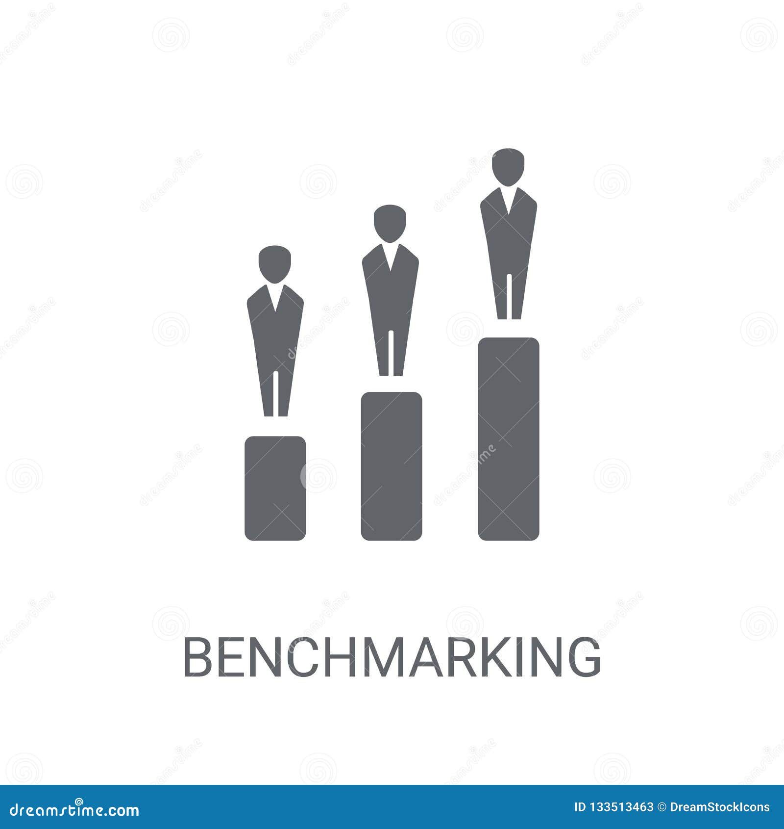 Benchmarking Icon. Trendy Benchmarking Logo Concept on White Bac Stock ...