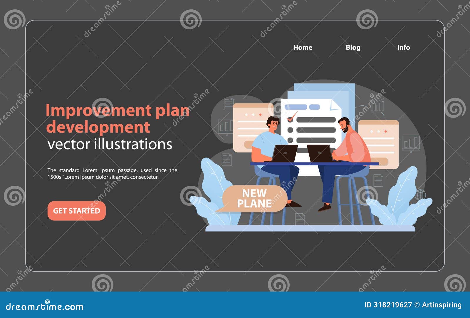Benchmarking Plan Development Vector. Collaborative Stock Vector - Illustration of software ...