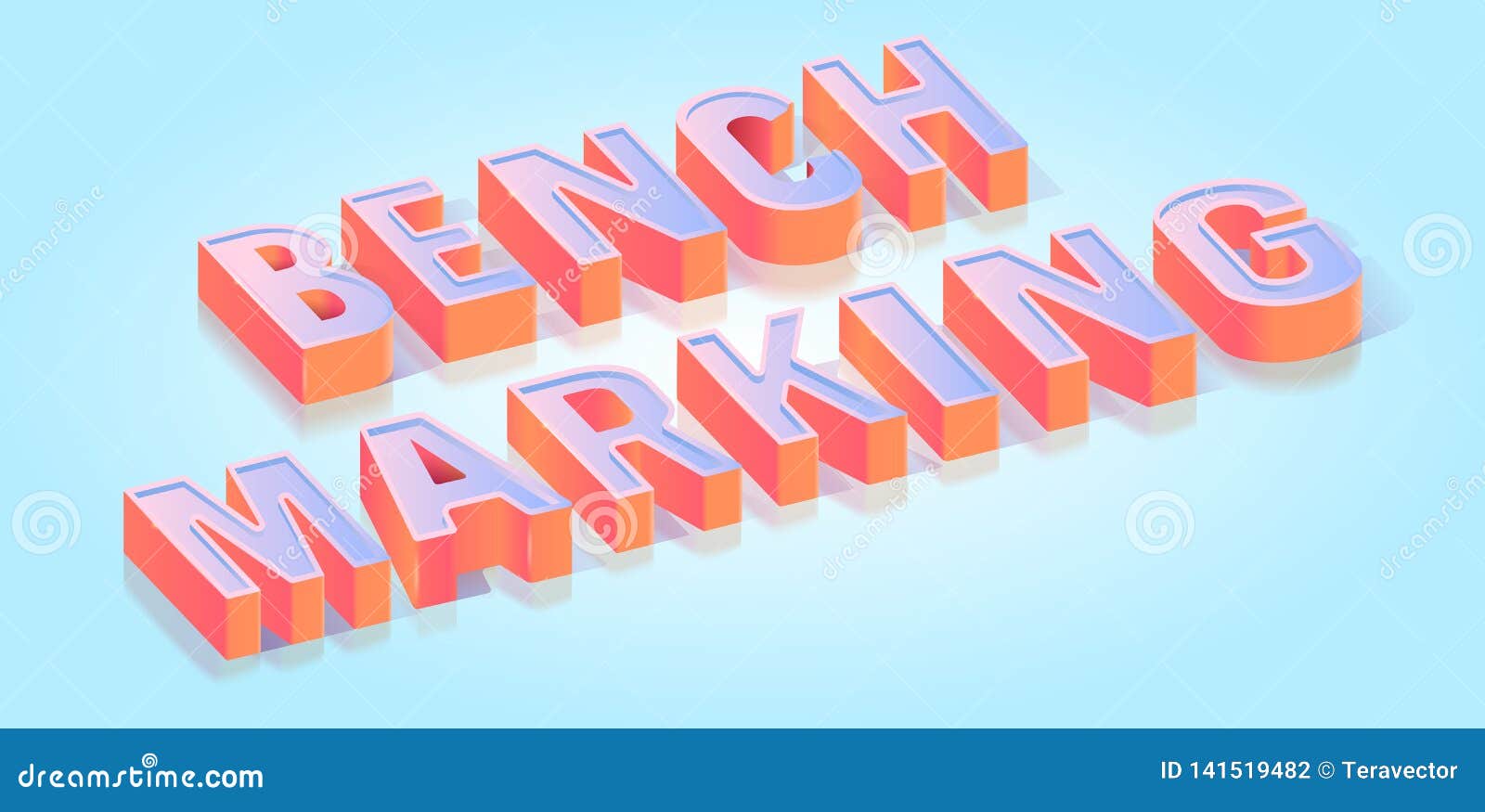 Benchmarking Text Title Isometric Vector Template Stock Vector ...