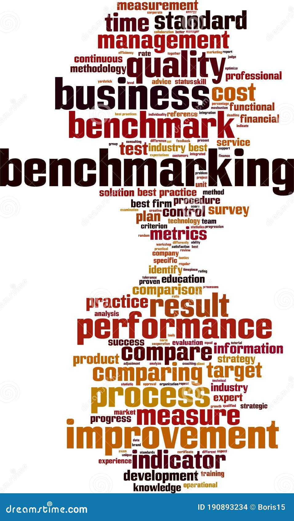 Benchmarking word cloud stock vector. Illustration of process - 190893234