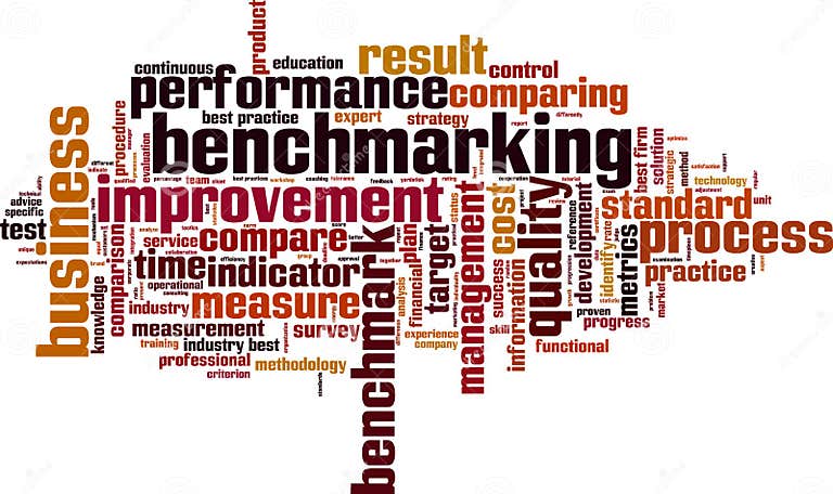 Benchmarking word cloud stock vector. Illustration of information ...