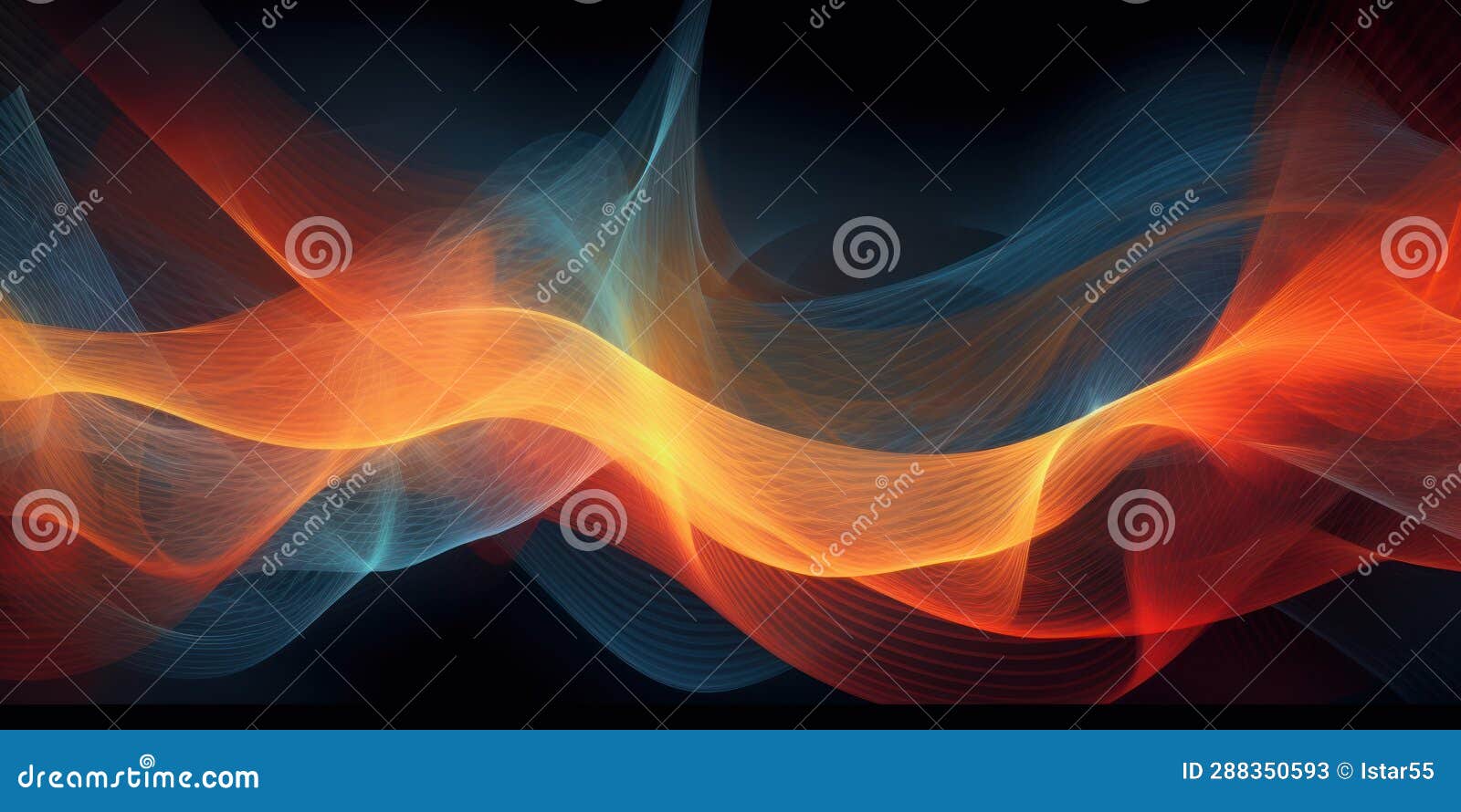 Futuristic Fusion Digital Fractal, Energy Waves, and Sound Background ...