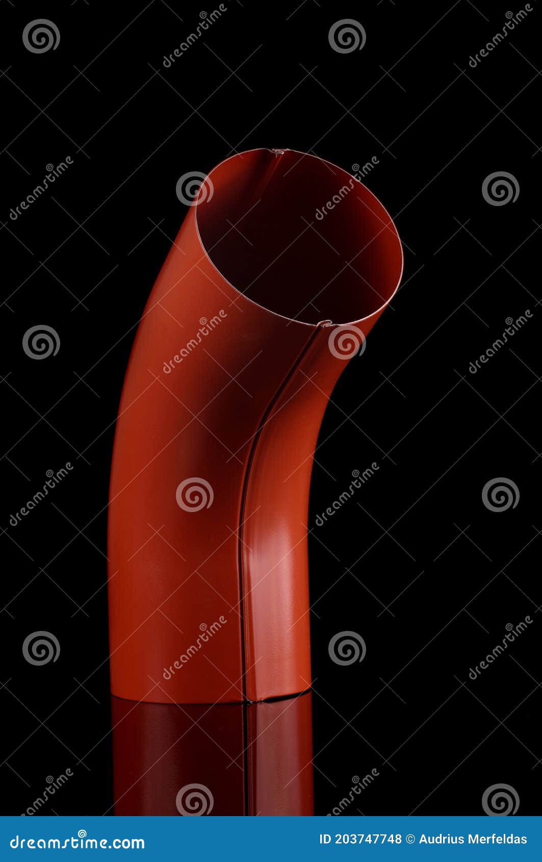 Red Water Spout Element Isolated on the Black Stock Photo - Image of ...