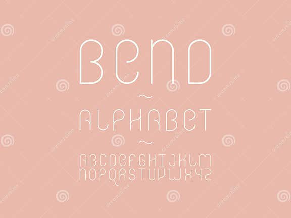 Bend Alphabet. Vector Letters. Stock Vector - Illustration of character ...