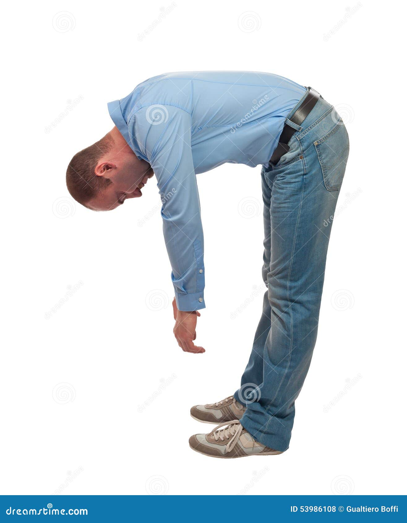 Bend man stock photo. Image of pressure, isolated, white - 53986108