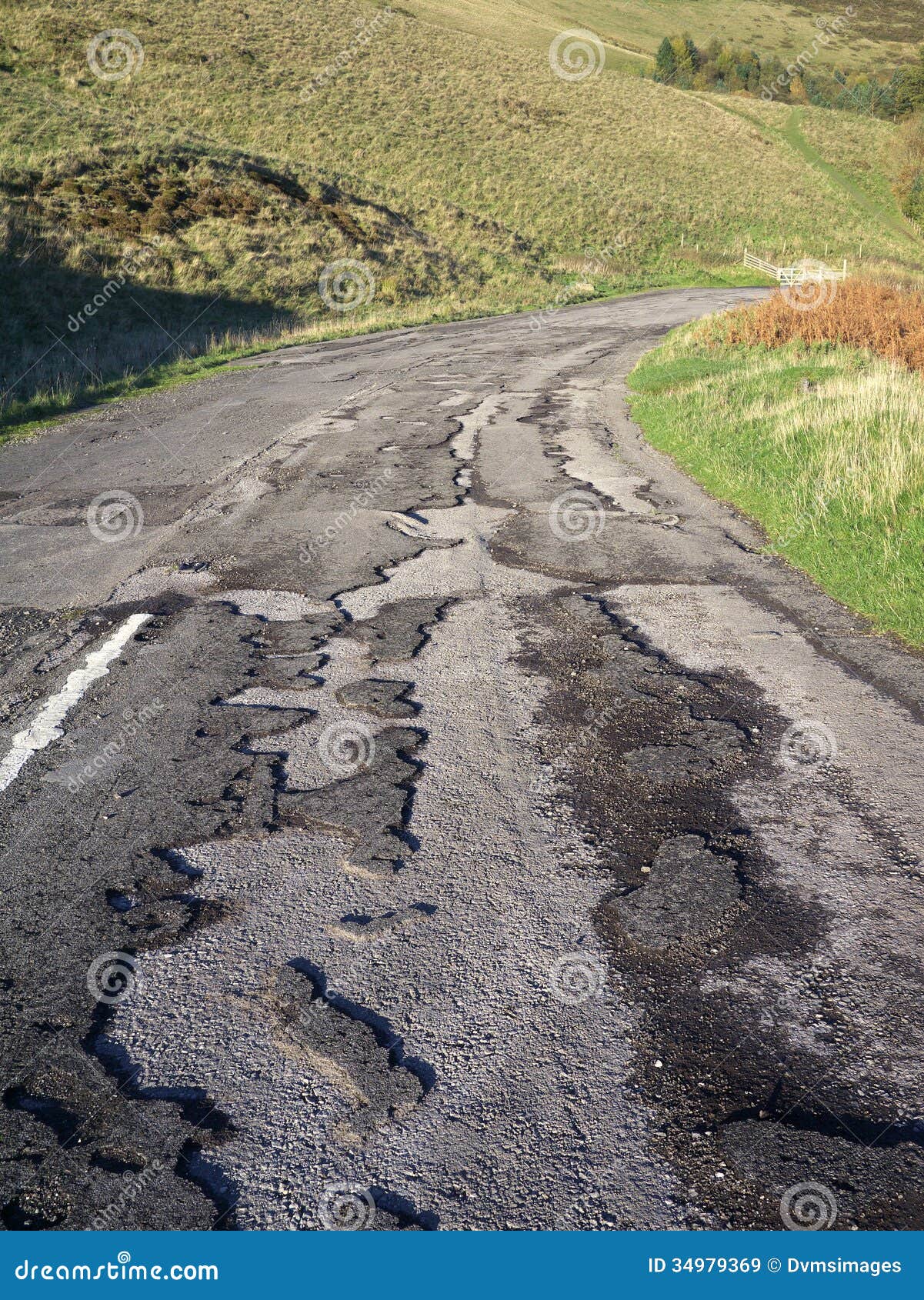 Abandoned Old Road stock image. Image of damage, derbyshire - 34979369