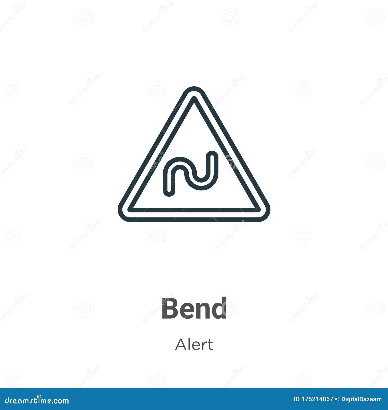 Bend Outline Vector Icon. Thin Line Black Bend Icon, Flat Vector Simple ...