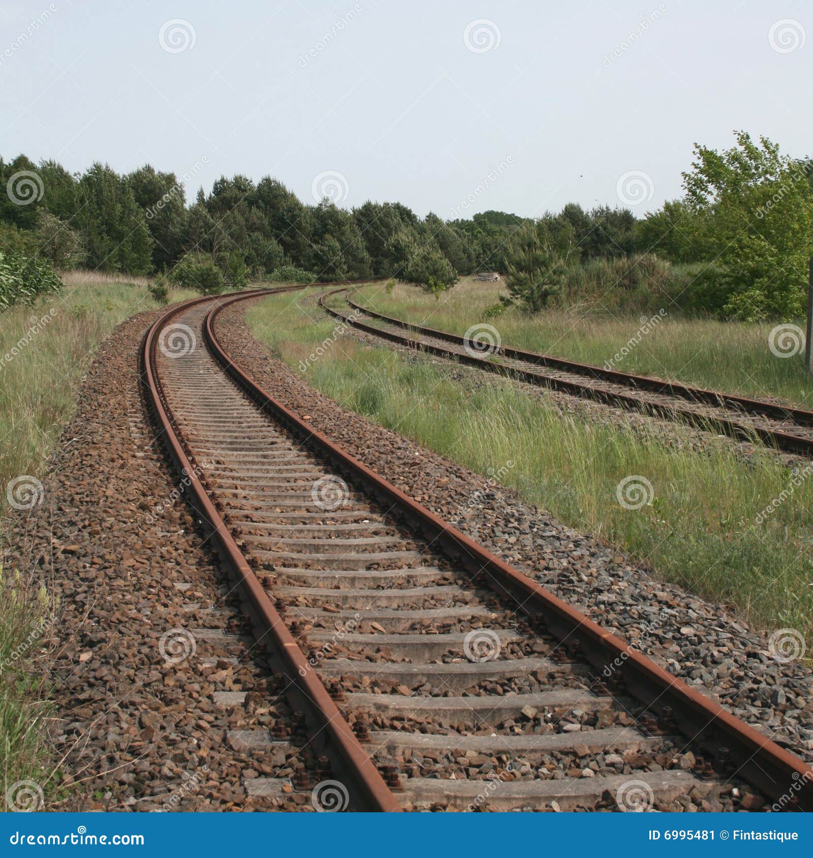 Bend in Railway tracks stock image. Image of track, bend - 6995481