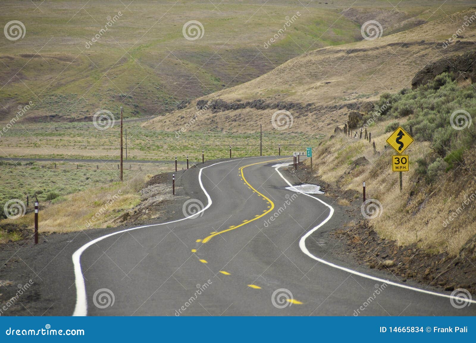 Bend in the road stock photo. Image of nature, route - 14665834
