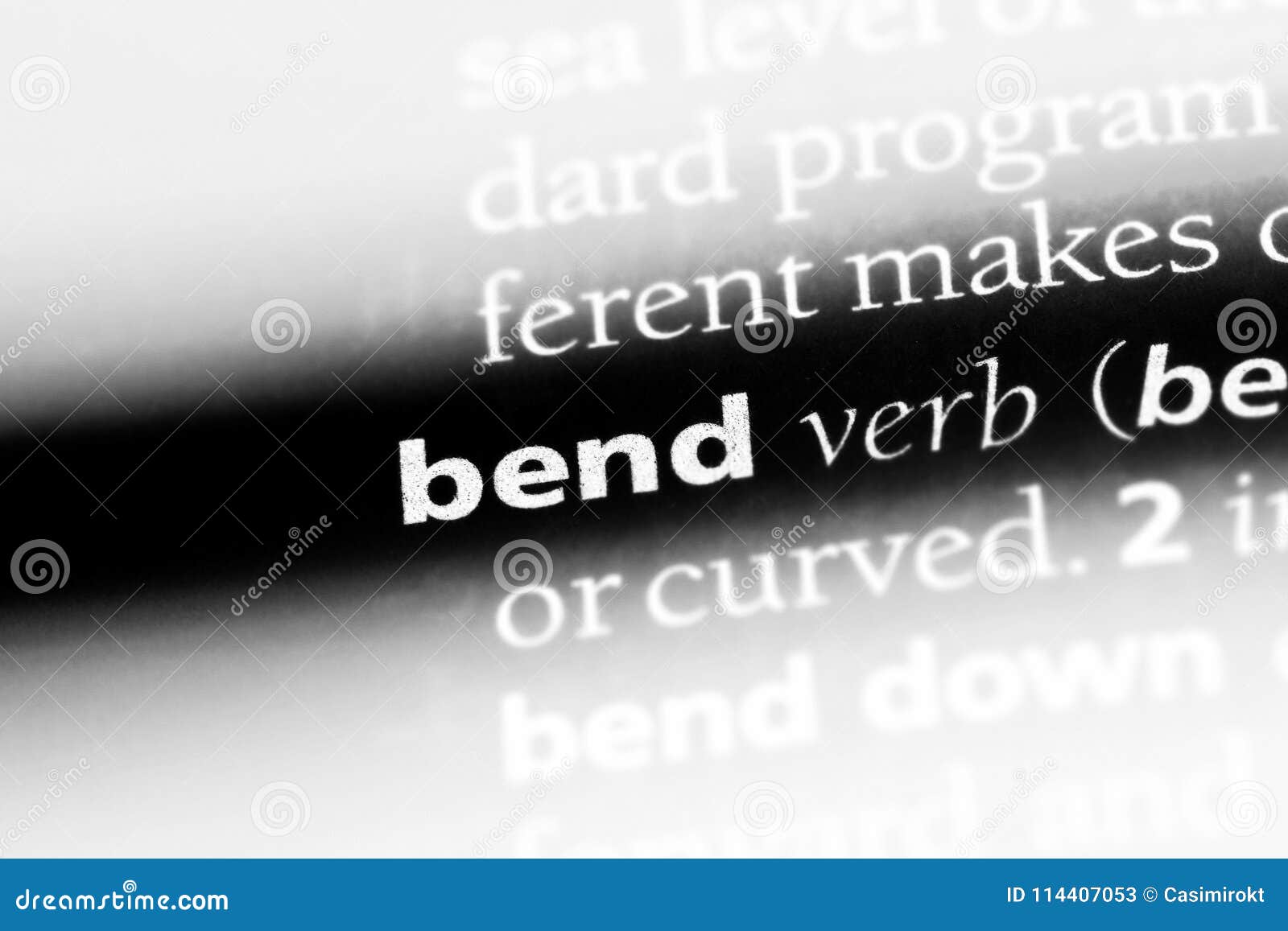 Bend stock image. Image of concept, isolated, english - 114407053