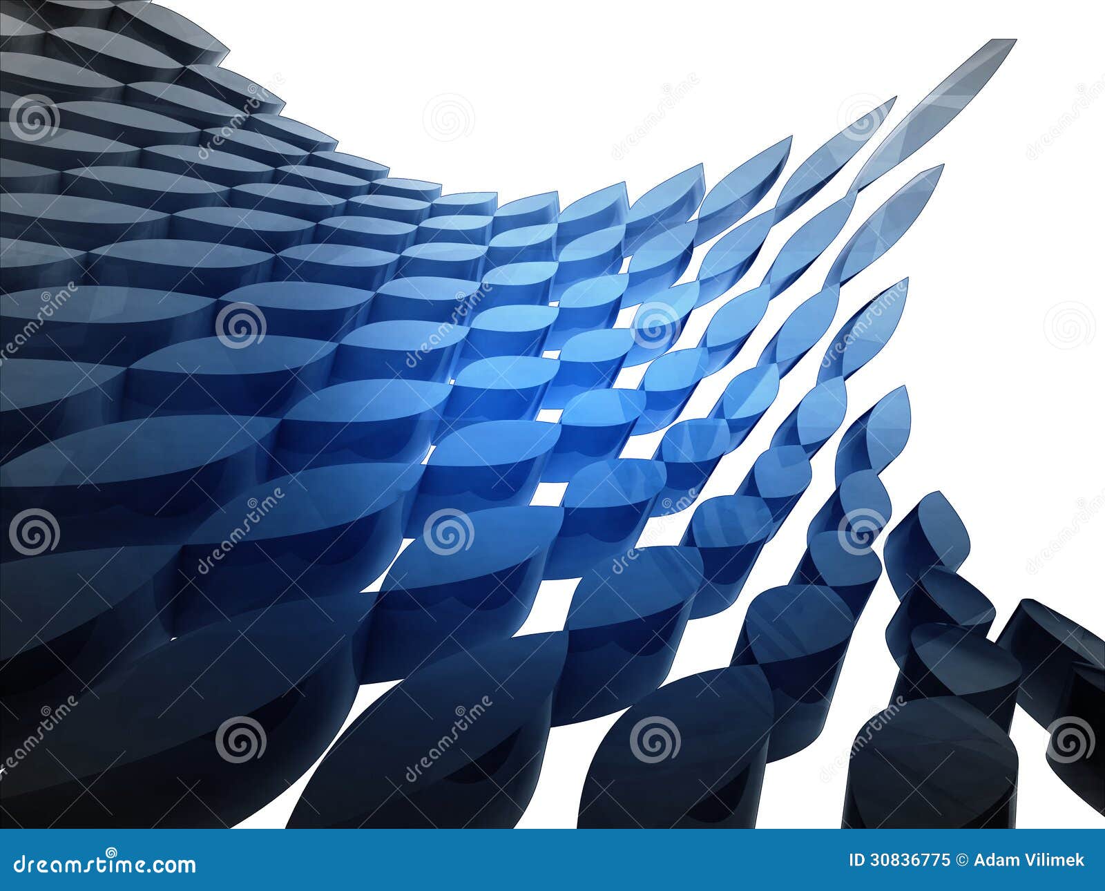 Bended Blue Shape Structure Wallpaper Stock Illustration - Illustration ...