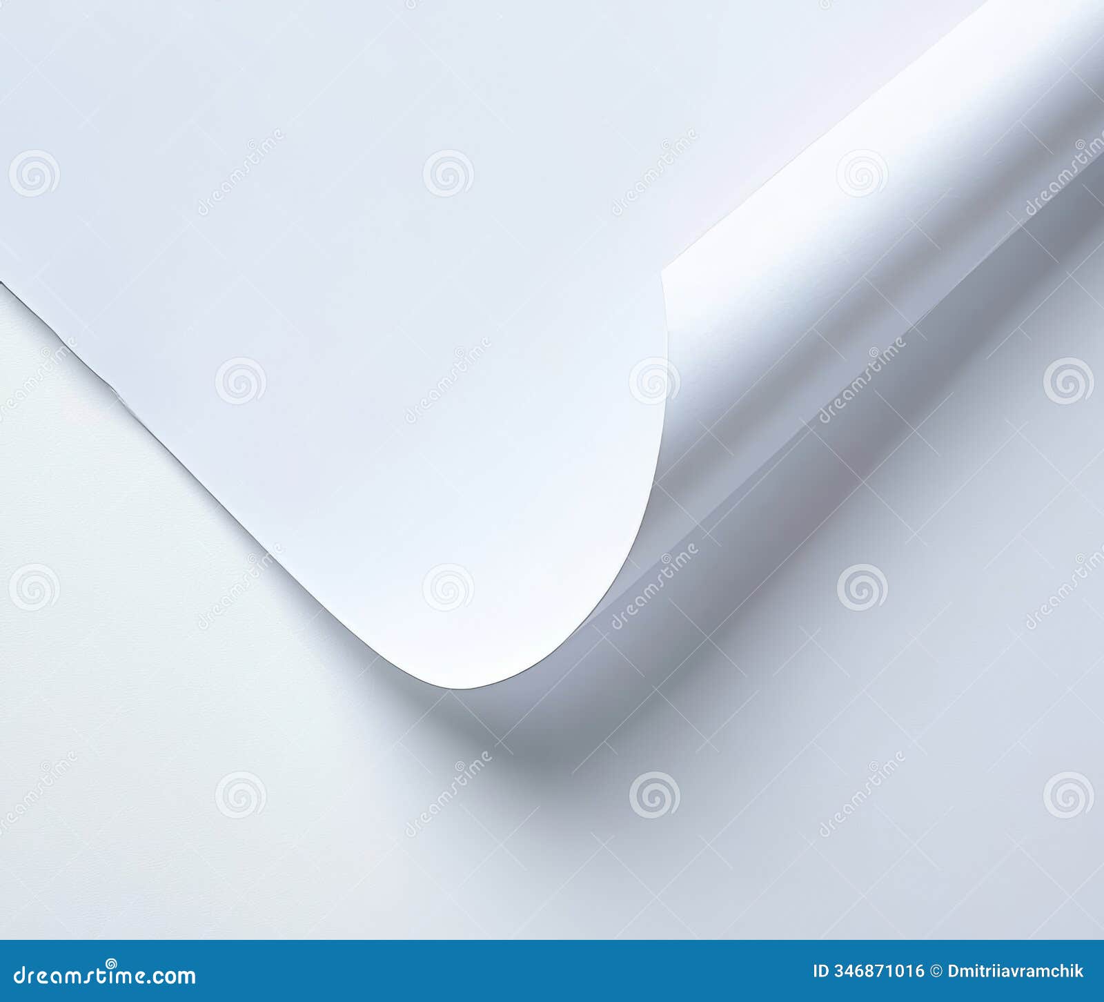 Bended Paper Sheet with Curved Corners Stock Photo - Image of ...