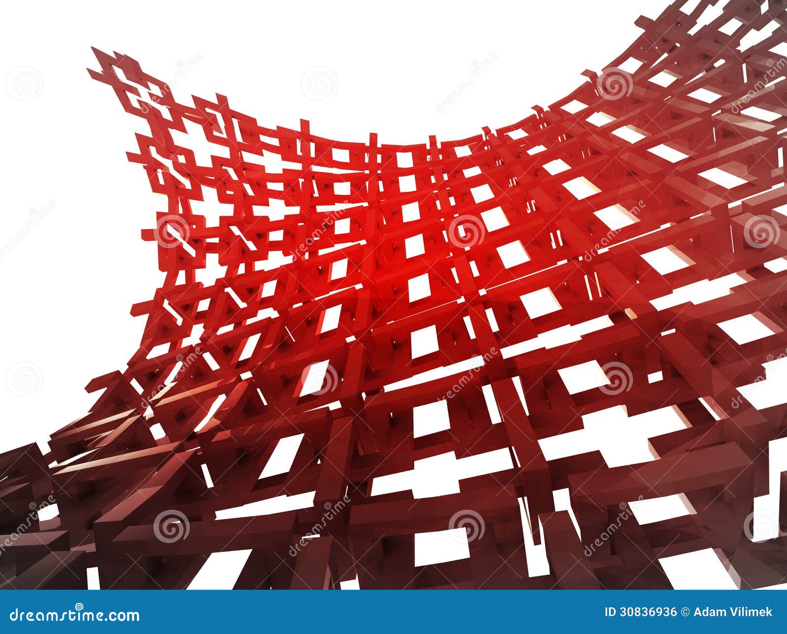 Bended Red Construction Wallpaper Stock Illustration - Illustration of ...