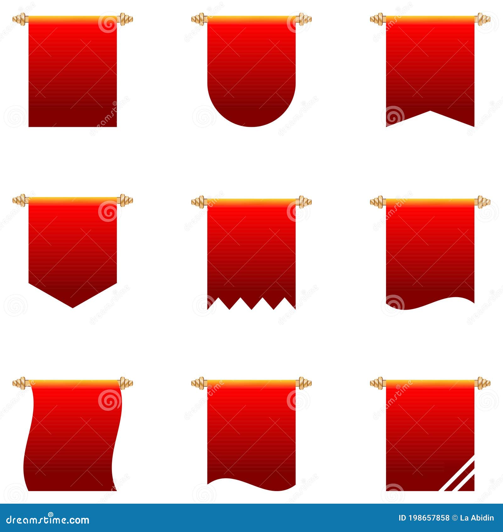 Set of Red Ribbon, Labels and Banners Set Vector Stock Vector ...