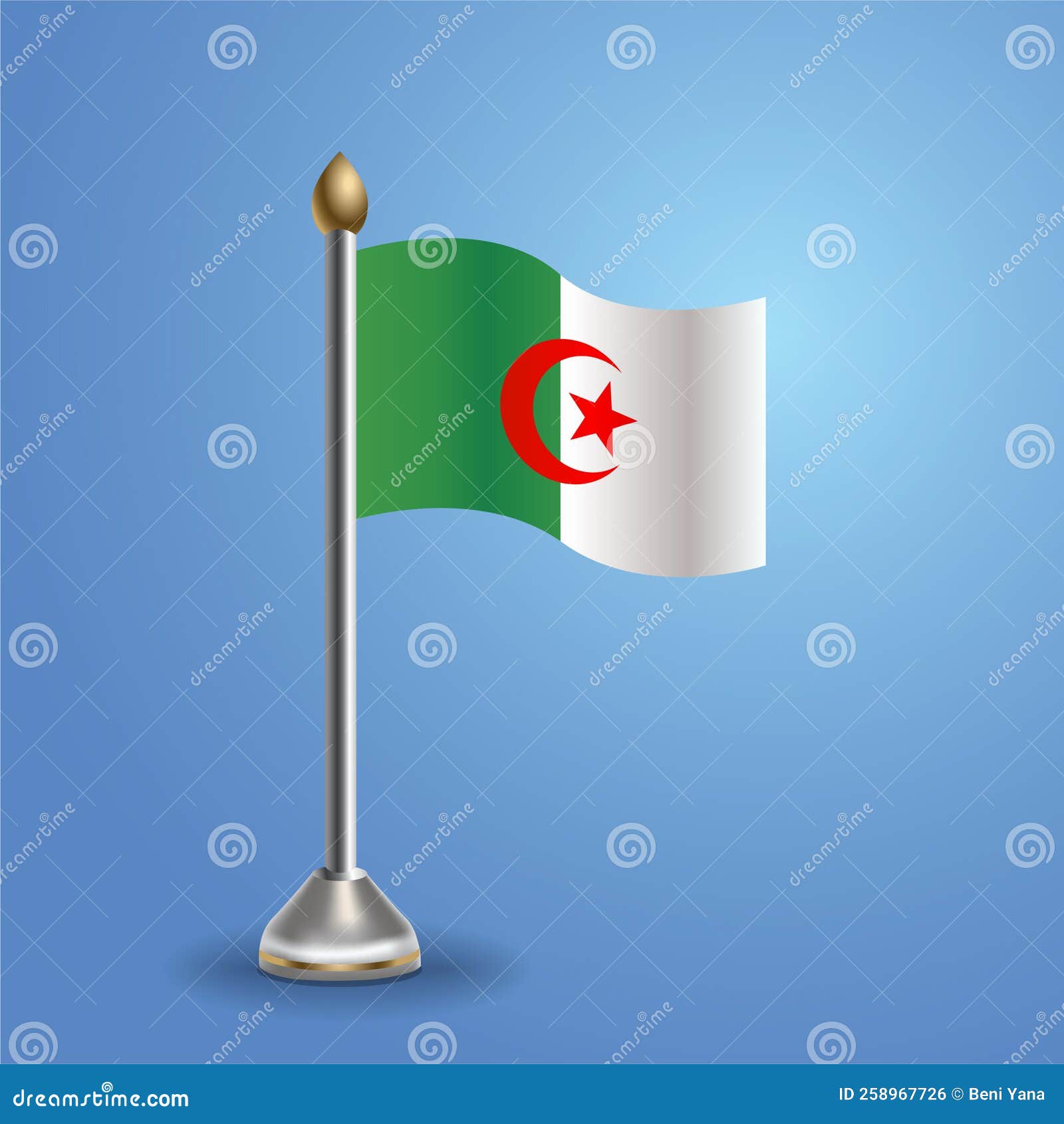 Flag of Algeria. National Symbol, Vector Illustration Stock Vector ...
