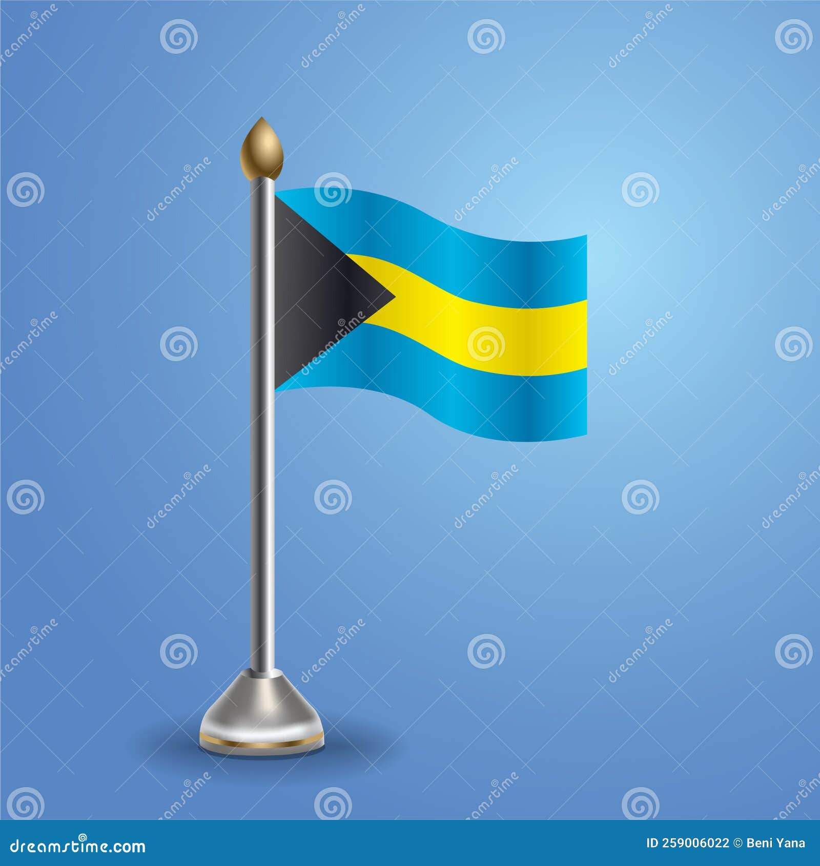 Flag of Bahamas, Vector Illustration Editorial Photography ...
