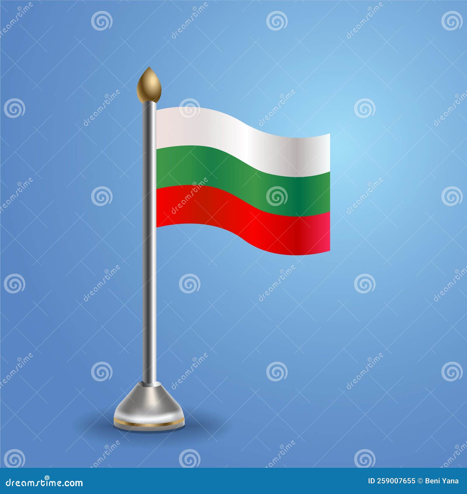 Flag of Bulgaria. National Symbol, Vector Illustration Stock Vector ...