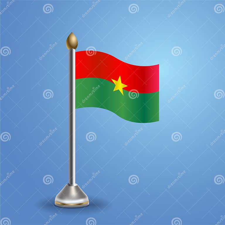 Flag of Burkina. National Symbol, Vector Illustration Stock Vector ...