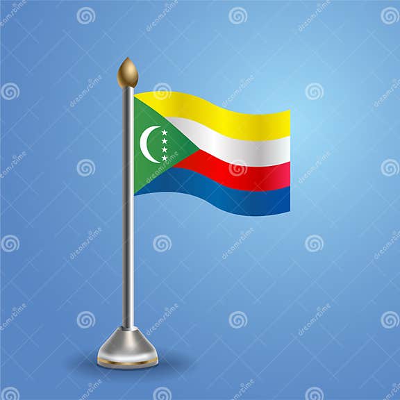 Flag of Comoros. National Symbol, Vector Illustration Stock Vector ...