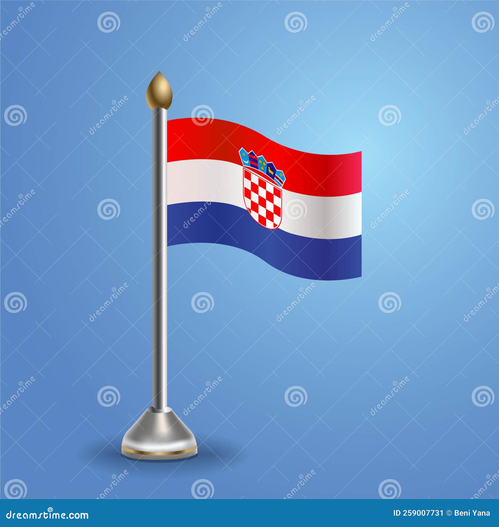 Flag of Croatia. National Symbol, Vector Illustration Stock Vector ...