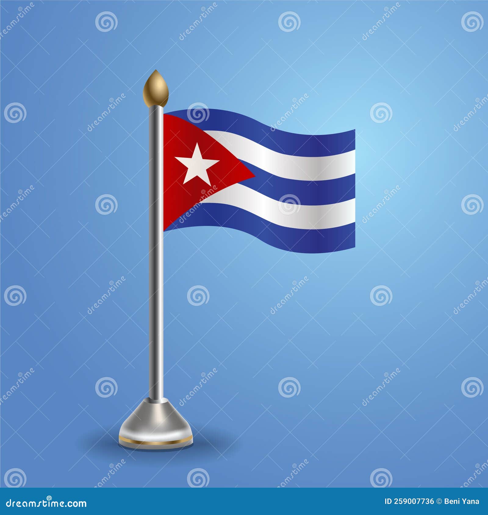 Flag of Cuba. National Symbol, Vector Illustration Stock Vector ...
