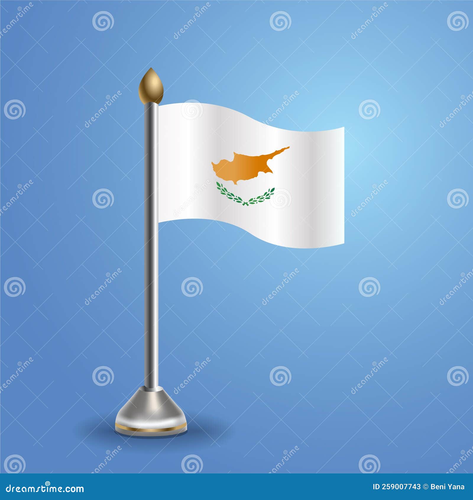 Flag of Cyprus. National Symbol, Vector Illustration Stock Illustration ...