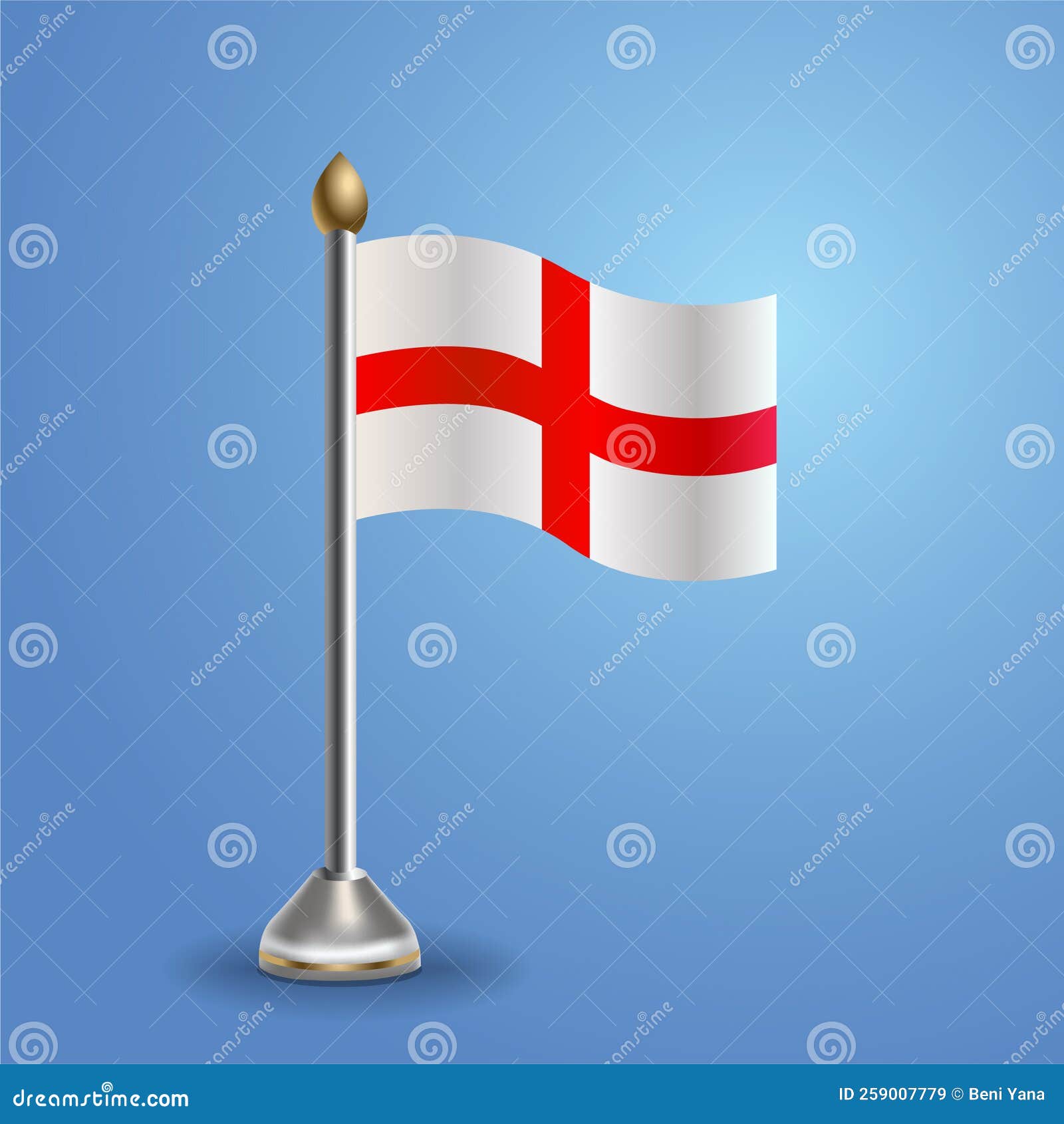 Flag of England. National Symbol, Vector Illustration Stock Vector ...