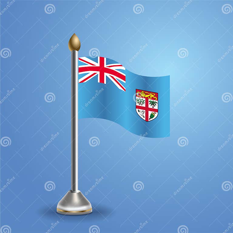 Flag of Fiji. National Symbol, Vector Illustration Stock Vector ...