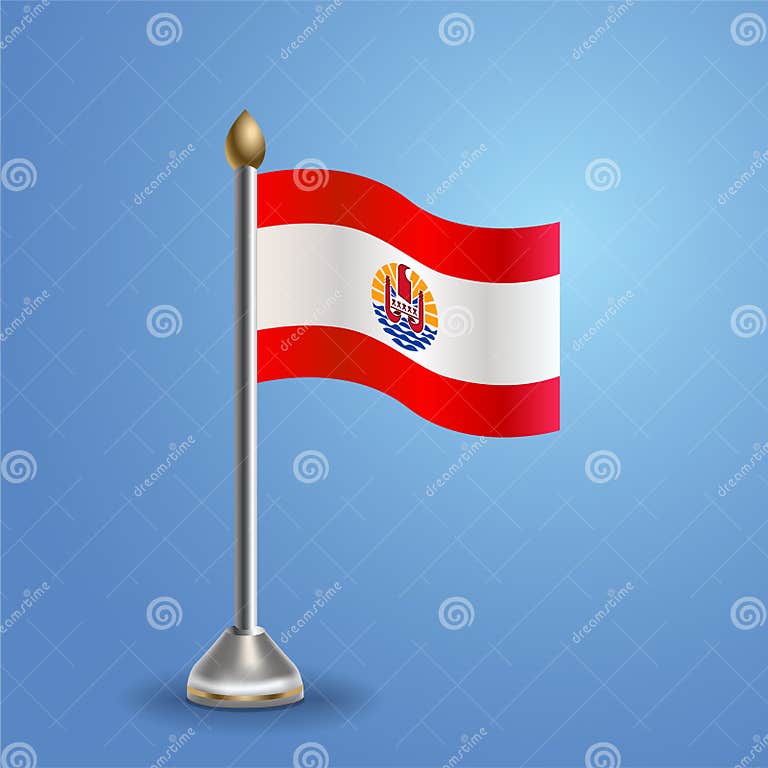 Flag of French Polynesia. National Symbol, Vector Illustration Stock ...