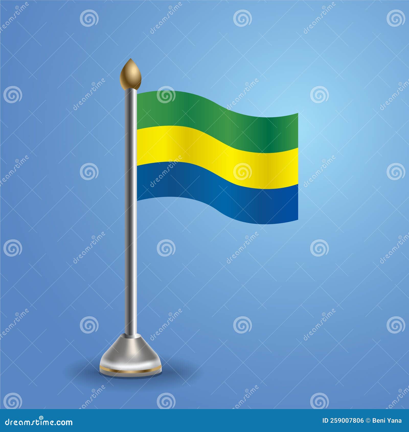 Flag of Gabon. National Symbol, Vector Illustration Stock Vector ...
