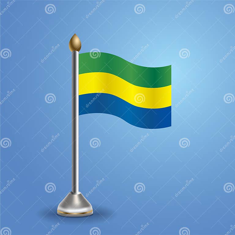 Flag of Gabon. National Symbol, Vector Illustration Stock Vector ...