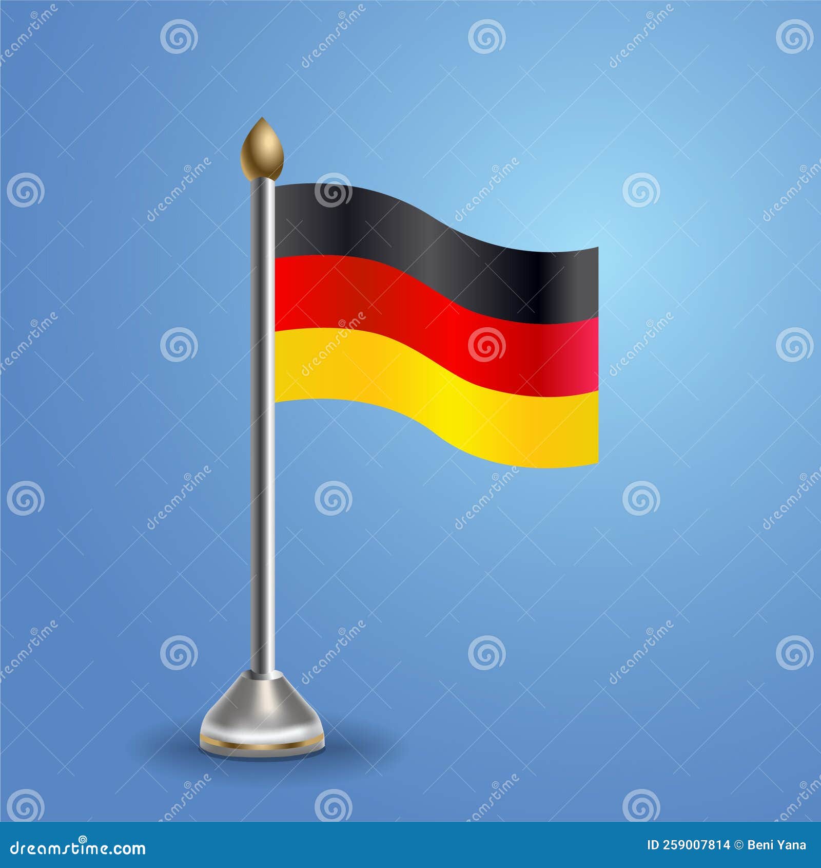 Flag of Germany. National Symbol, Vector Illustration Stock Vector ...
