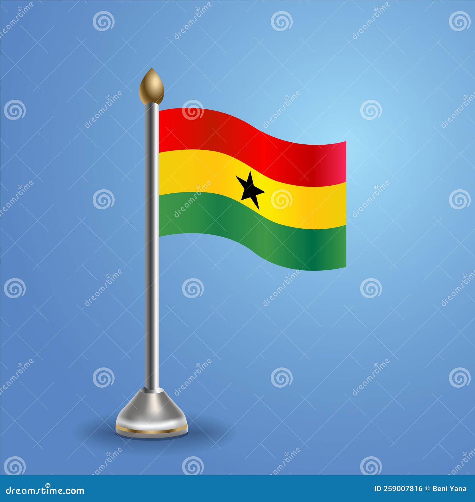 Flag of Ghana. National Symbol, Vector Illustration Stock Vector ...