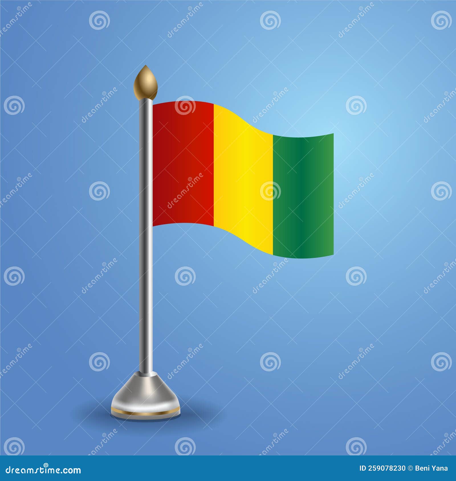 Flag of Guinea. National Symbol, Vector Illustration Stock Vector ...