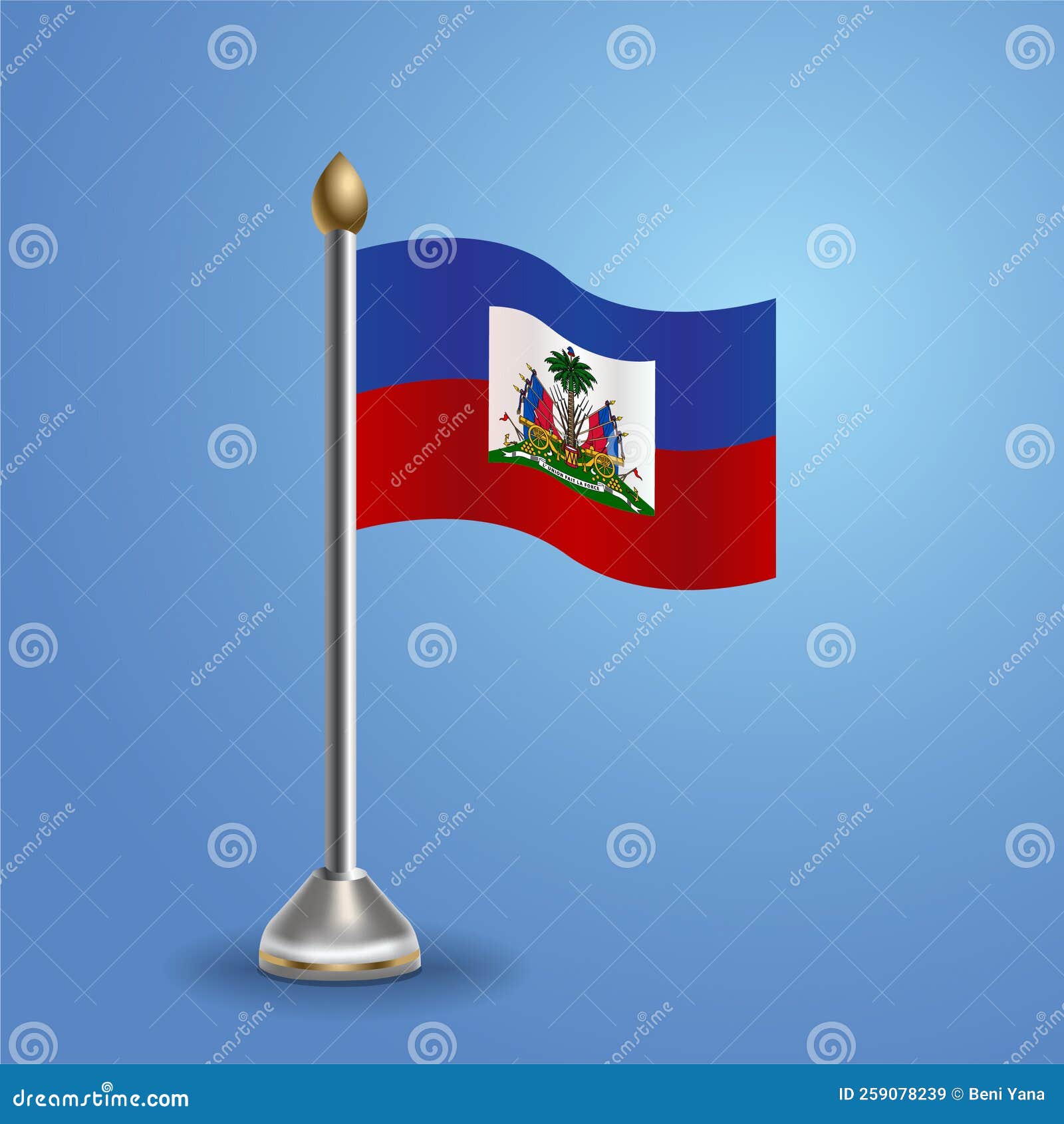 Flag of Haiti. National Symbol, Vector Illustration Stock Vector ...