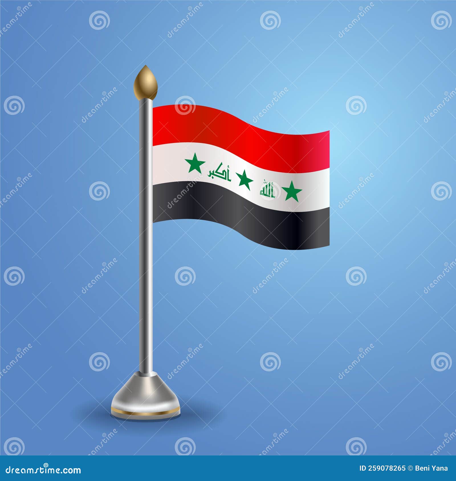 Flag of Iraq. National Symbol, Vector Illustration Stock Vector ...