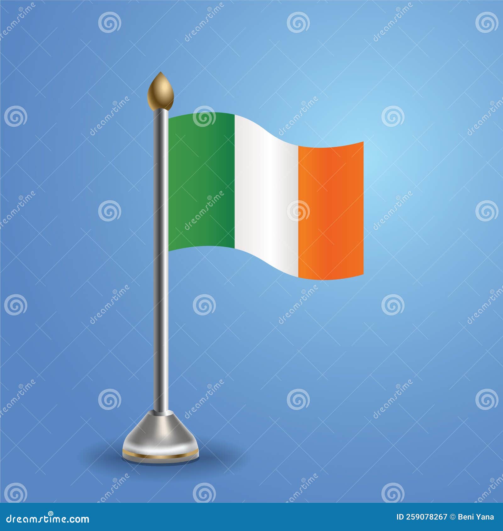 Flag of Ireland. National Symbol, Vector Illustration Editorial ...