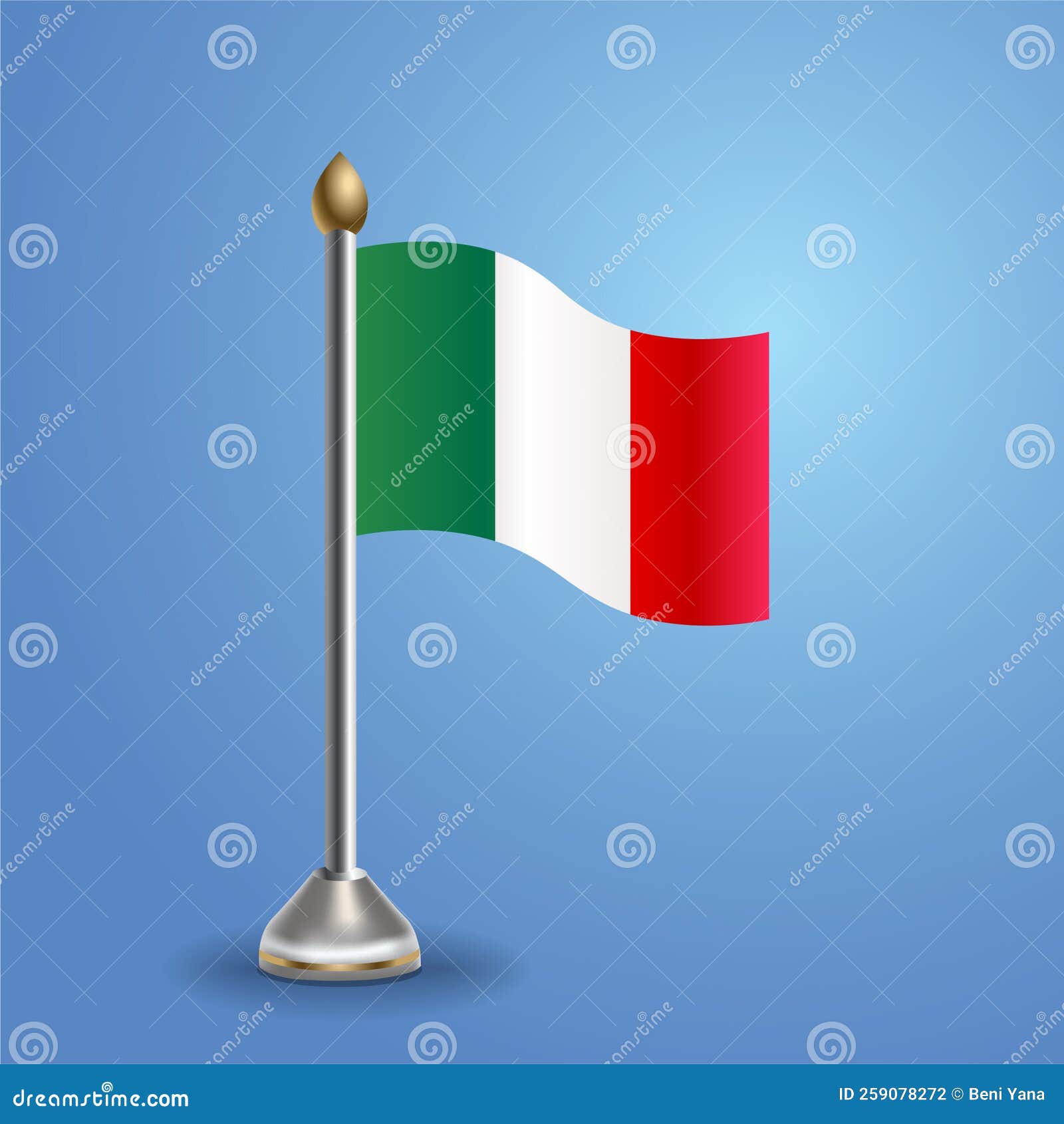 Flag of Italy National Symbol, Vector Illustration Stock Vector ...