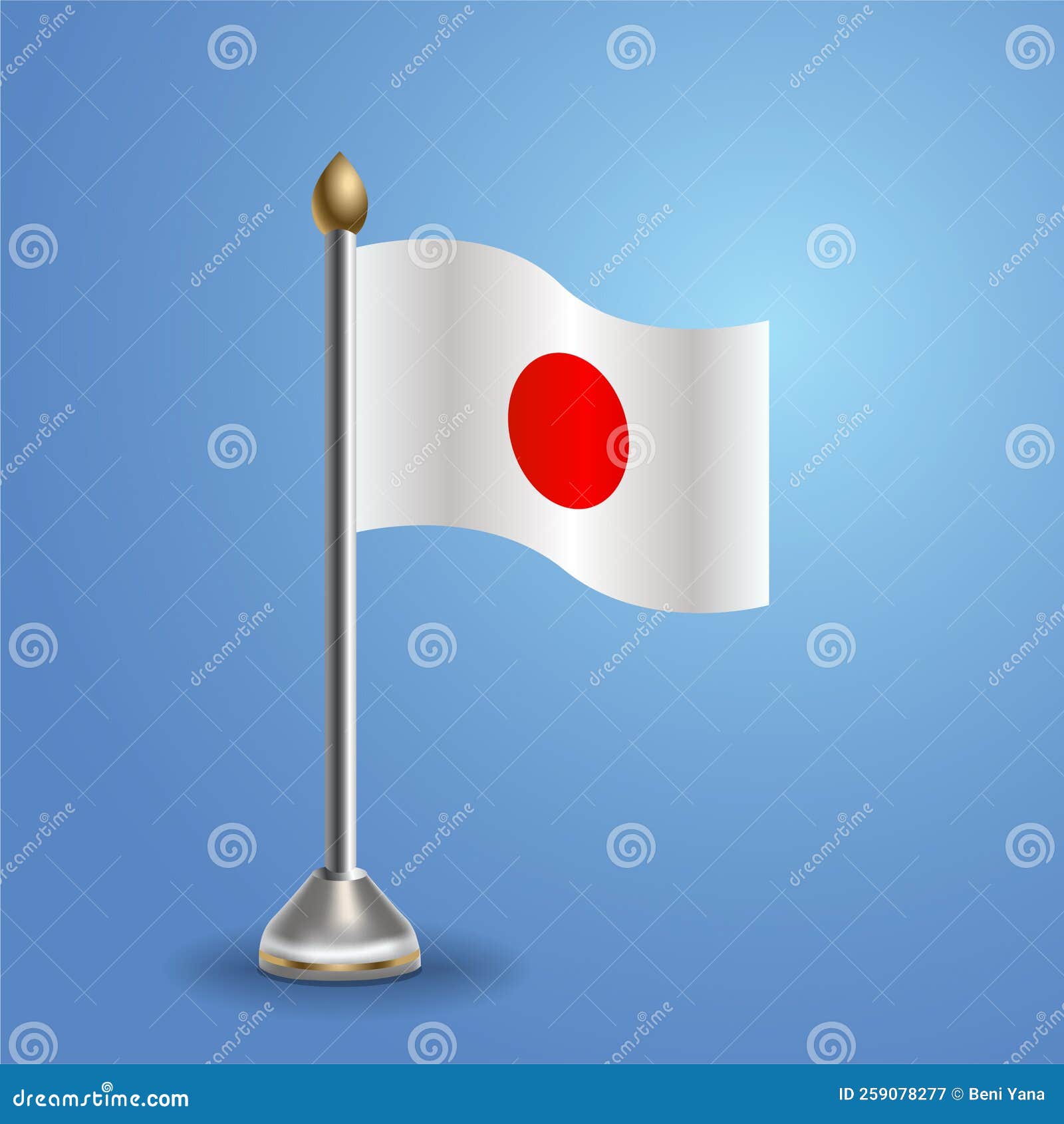 Flag of Japan National Symbol, Vector Illustration Editorial ...