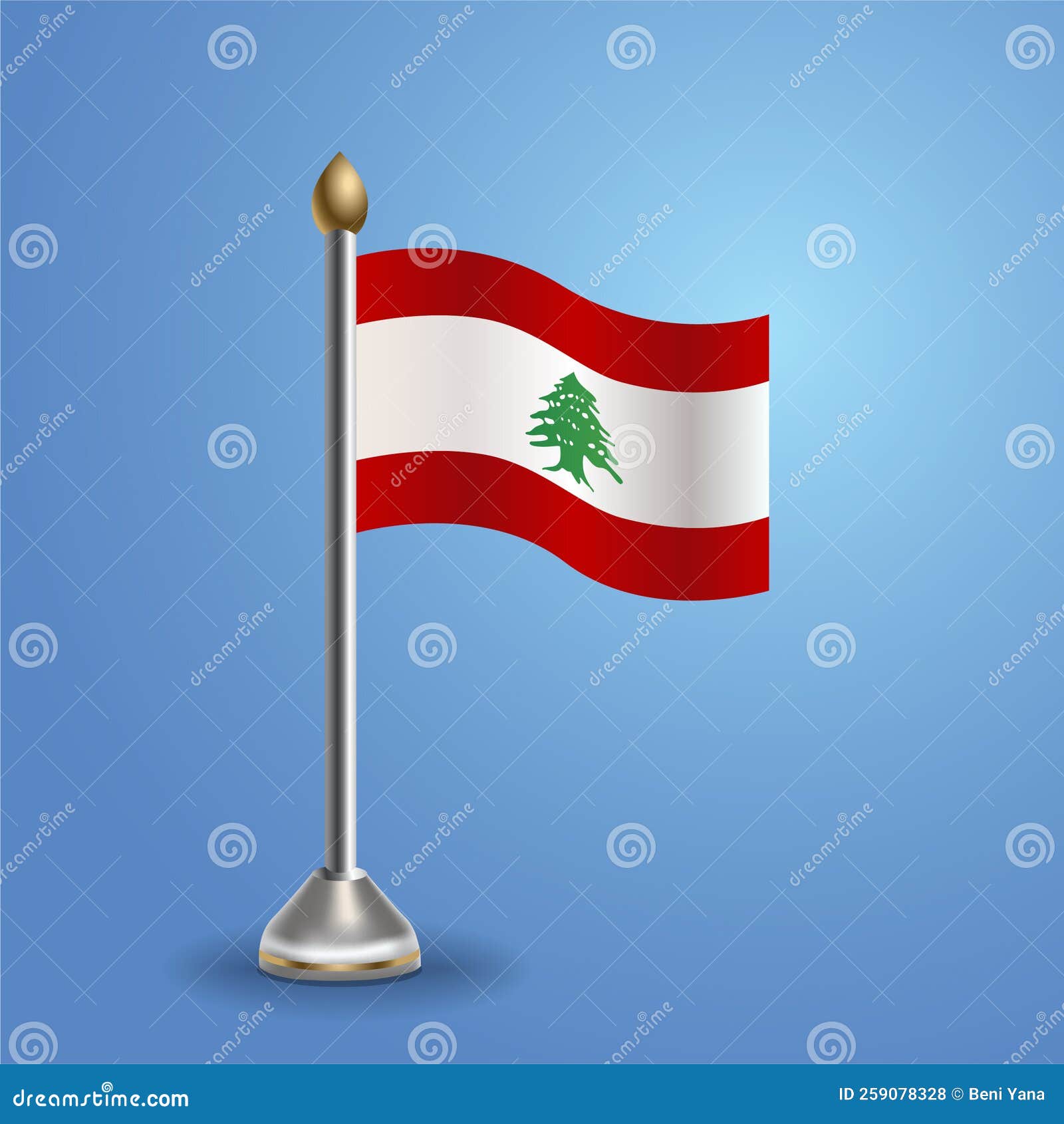 Flag of Lebanon. National Symbol, Vector Illustration Stock Vector ...