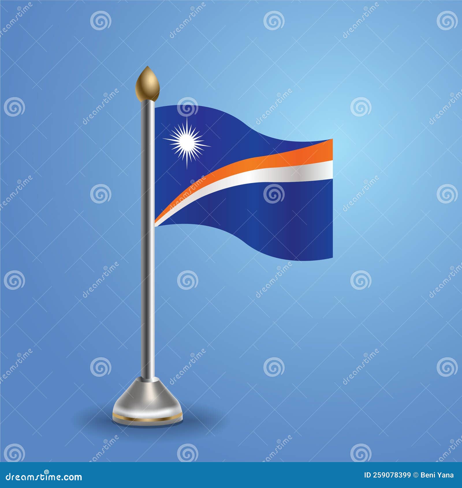 Flag of Marshall Islands. National Symbol, Vector Illustration Stock ...