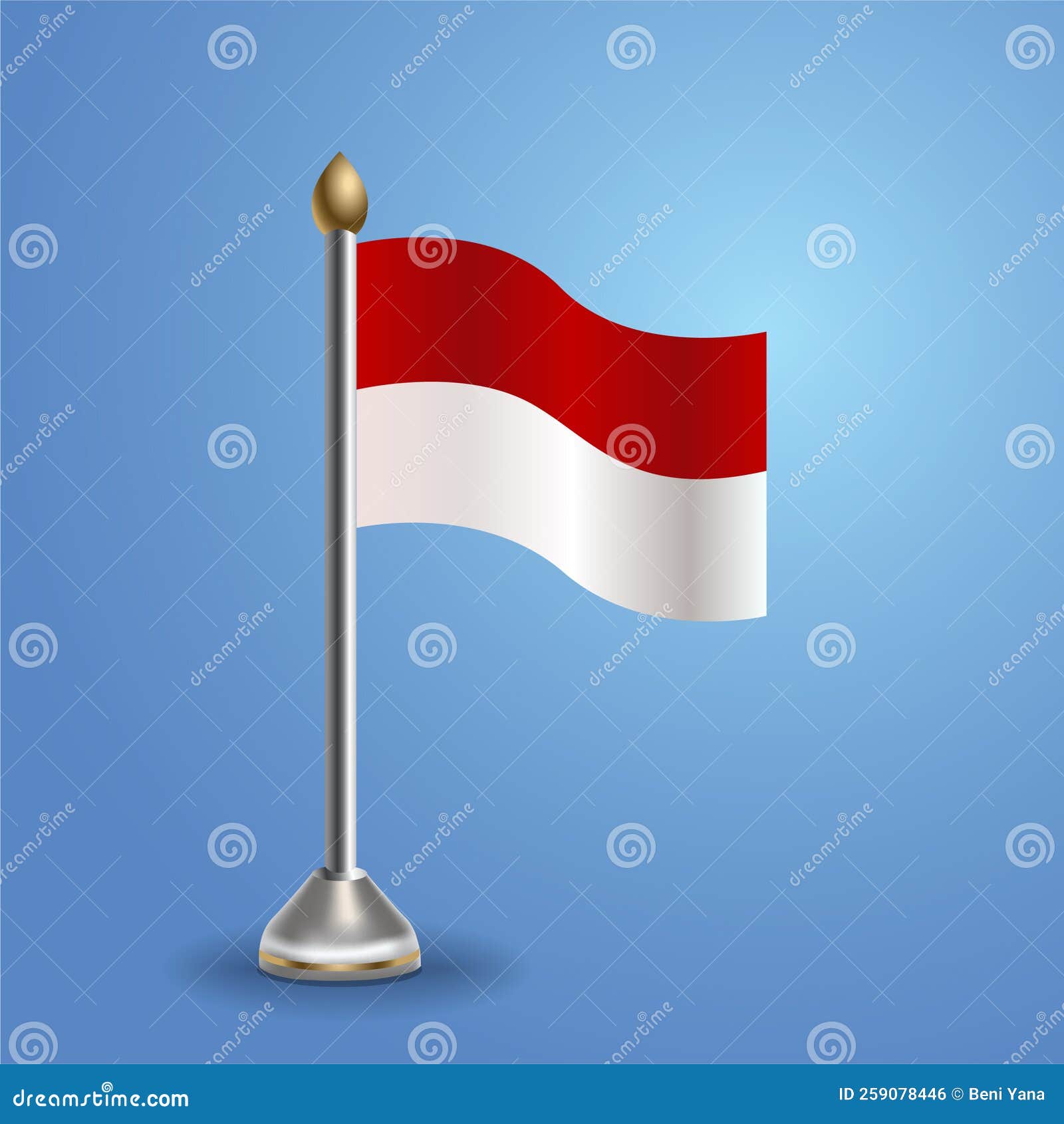 Flag of Monaco. National Symbol, Vector Illustration Stock Vector ...